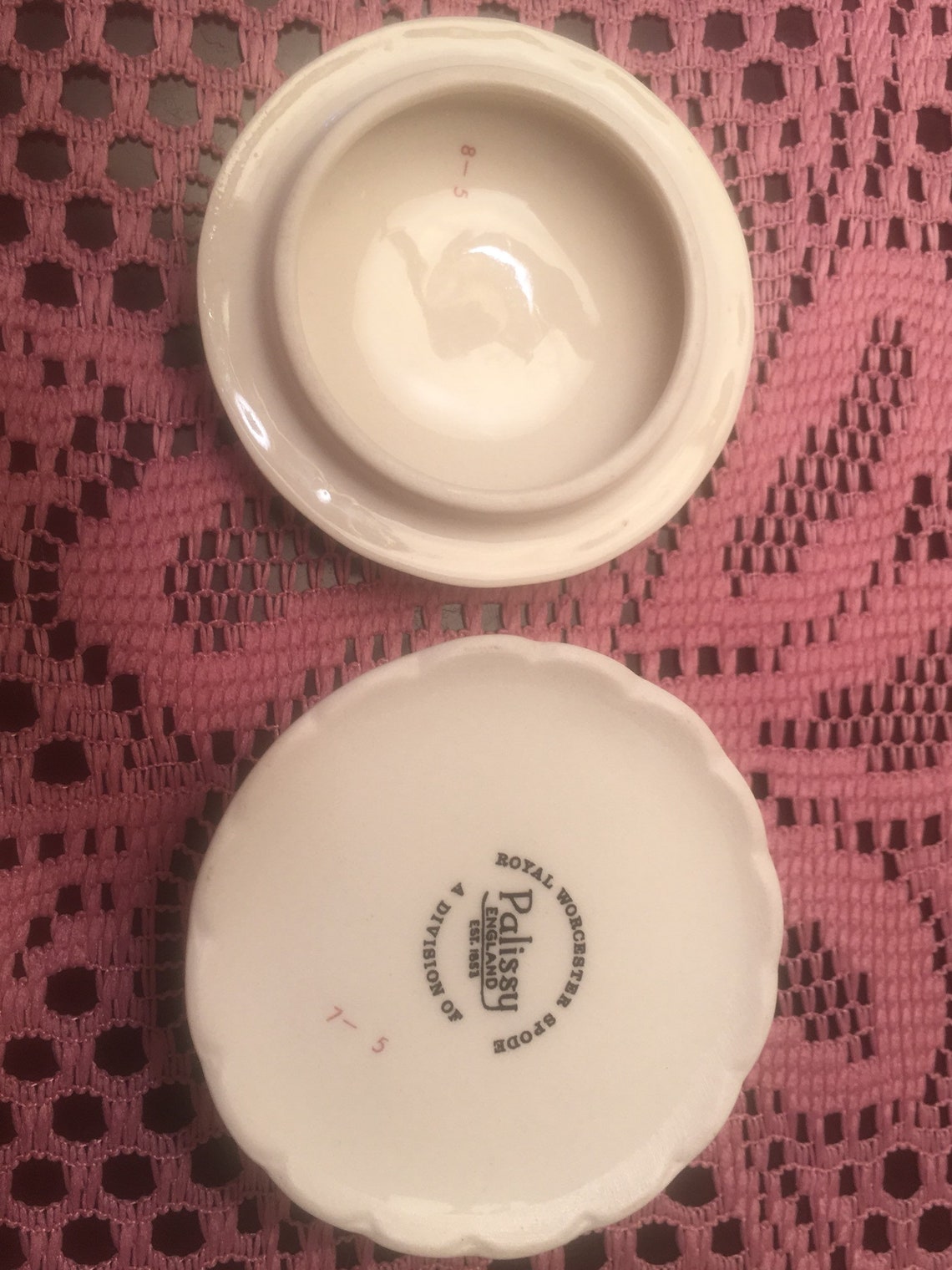 Royal Worcester Spode Palissy Floral Trinket Box - Etsy