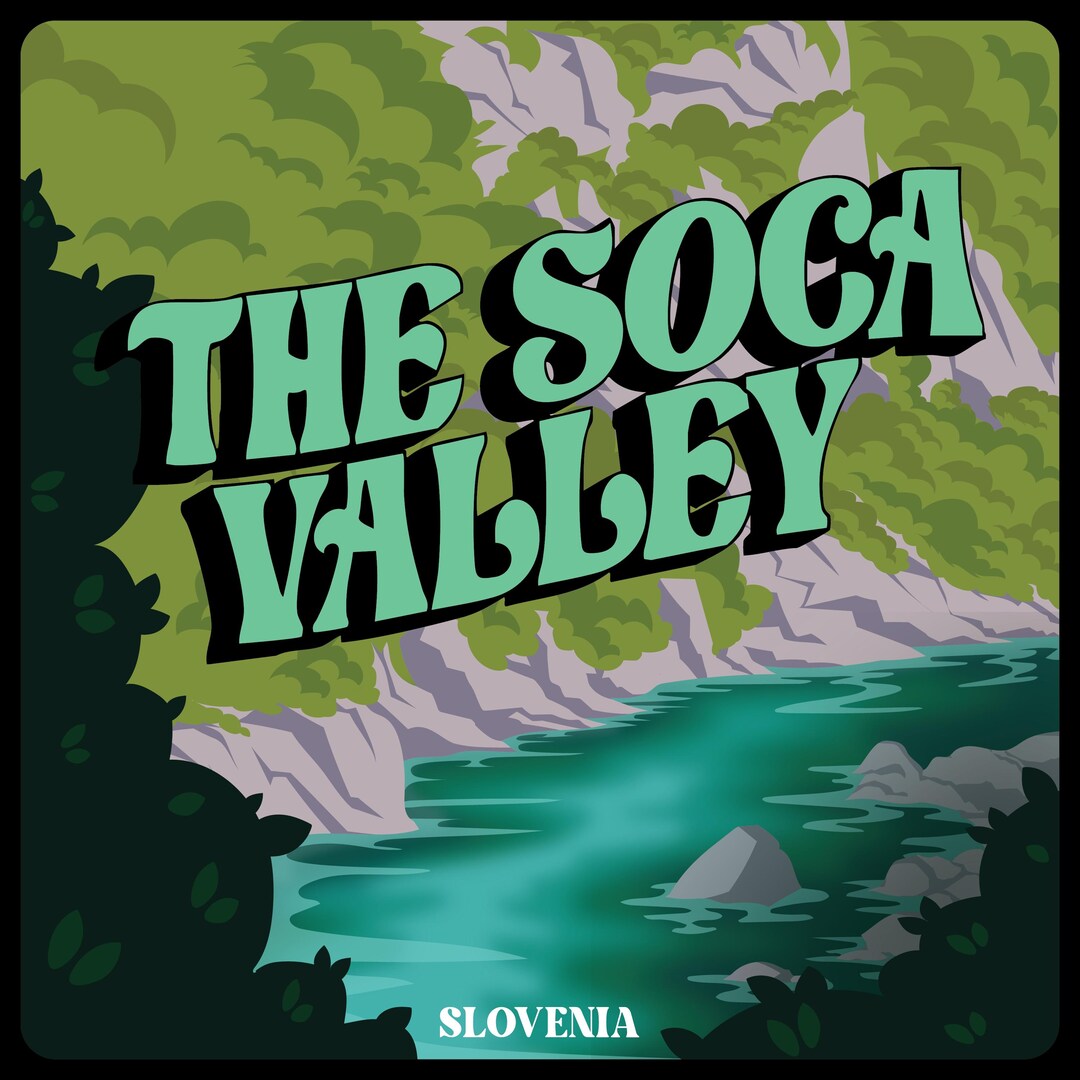 SOCA VALLEY • Printable Art • Digital Download • Landmark Illustration ...