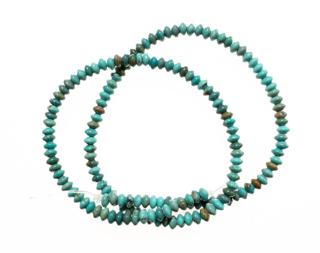 Chilean Turquoise 4mm Rondell Chi14 - Etsy