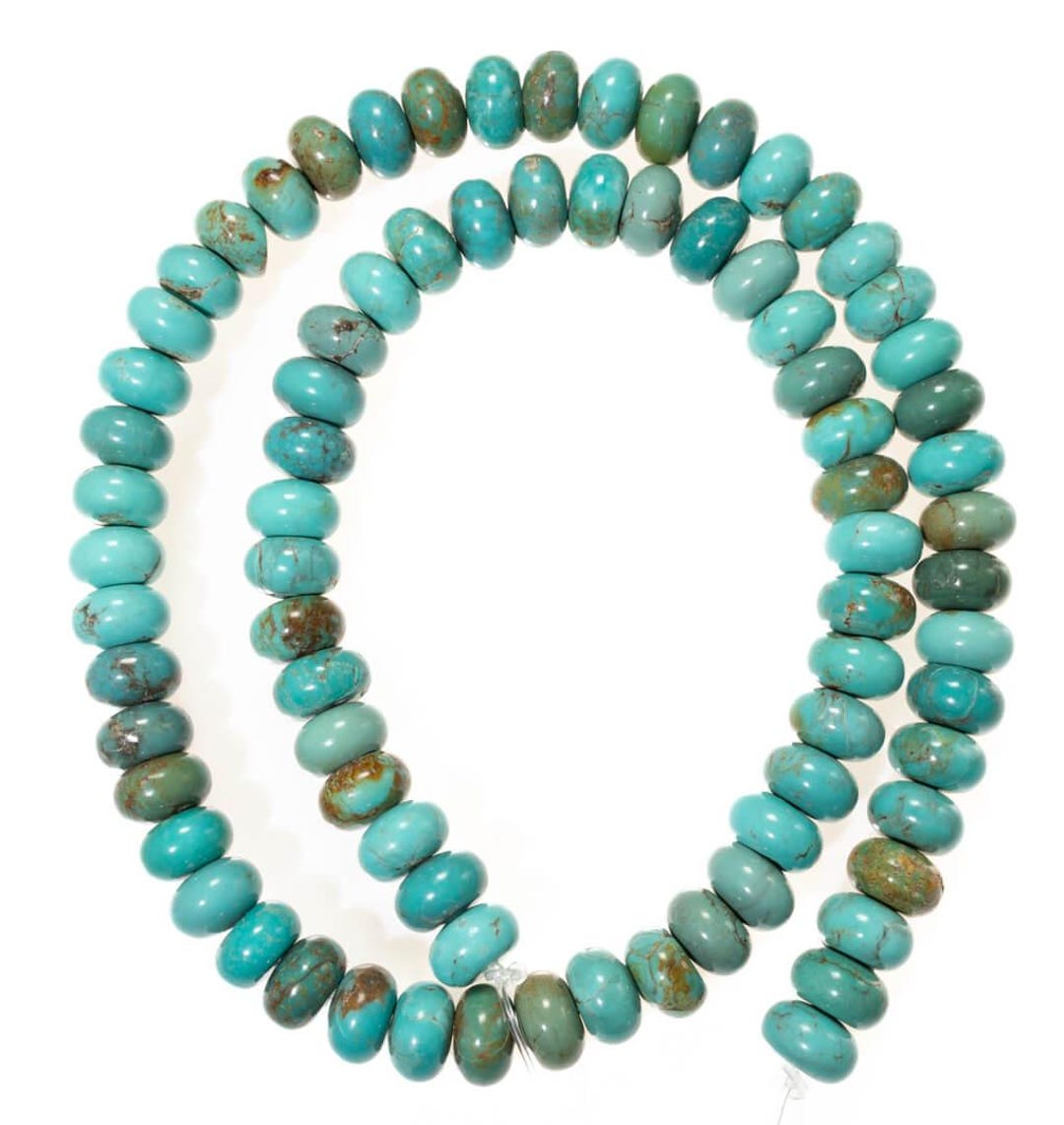 Chilean Turquoise 6mm Rondell Chi8 - Etsy