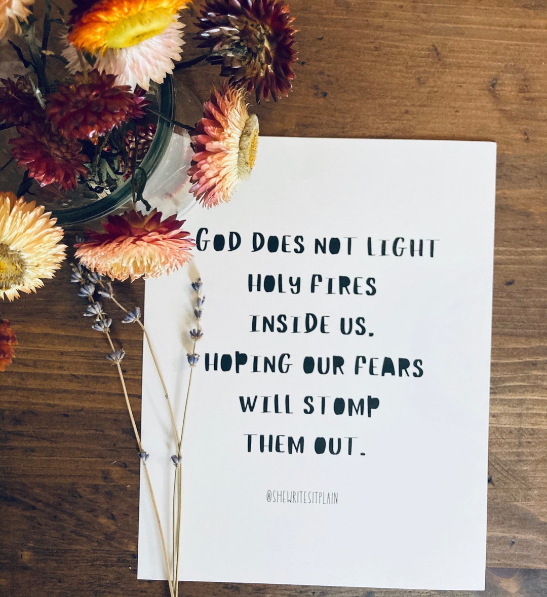 Holy Fires God Holy Spirit Fire Print Quote - Etsy