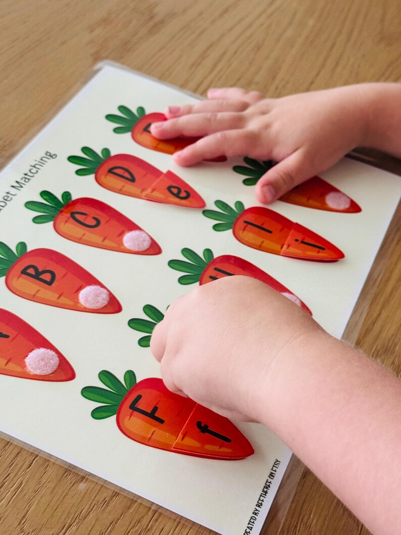 Spring Alphabet Matching | Carrot-themed Uppercase & Lowercase Letter ...