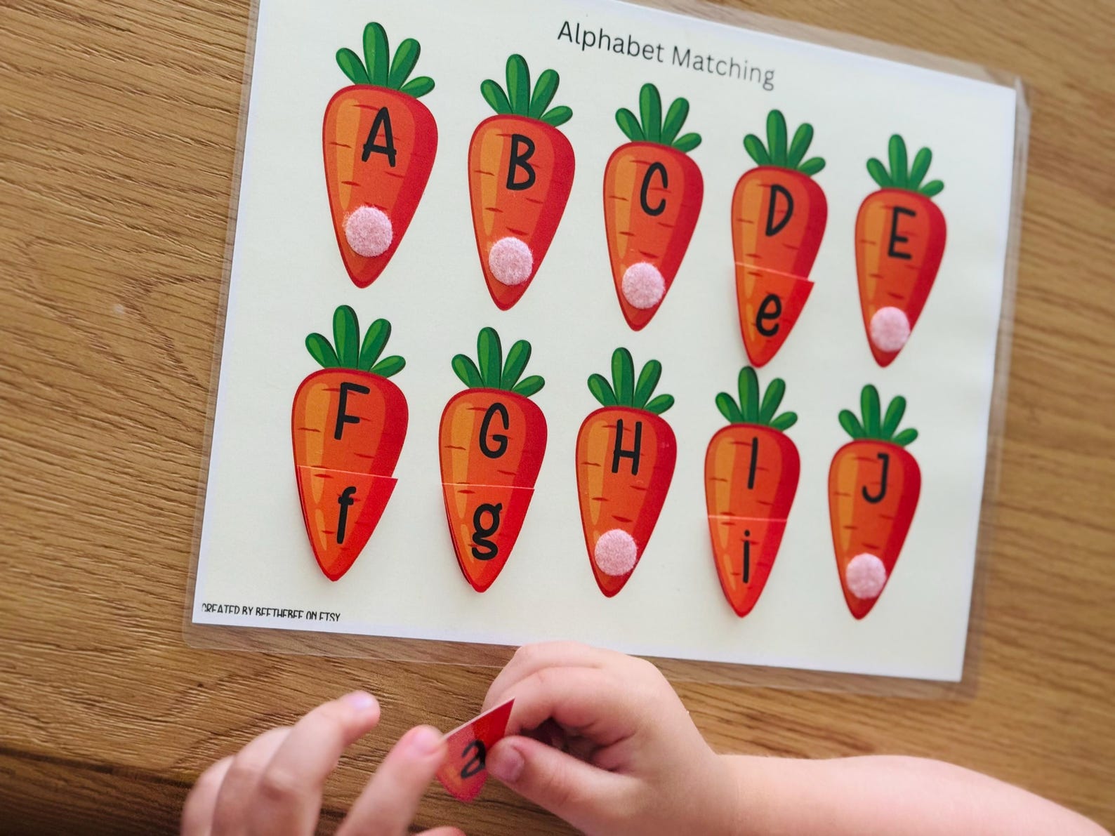 Spring Alphabet Matching | Carrot-themed Uppercase & Lowercase Letter ...