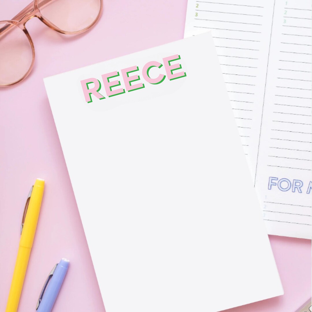 Custom Personalized Name Notepad | Unique Gift for Teachers, Students ...