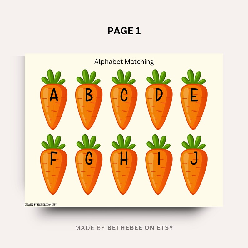 Alphabet Matching Printable PDF - Uppercase & Lowercase Letter Match ...