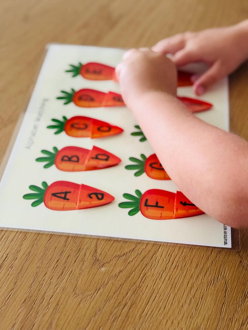 Spring Alphabet Matching | Carrot-themed Uppercase & Lowercase Letter ...