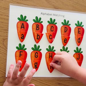 Spring Alphabet Matching | Carrot-themed Uppercase & Lowercase Letter ...