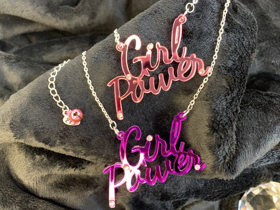 Girl Power Slogan Necklace, Slogan Jewellery, Fashion Accessories ...