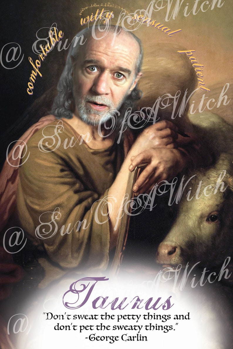 TAURUS: George Carlin Guardian Angel Prayer Candle | Etsy