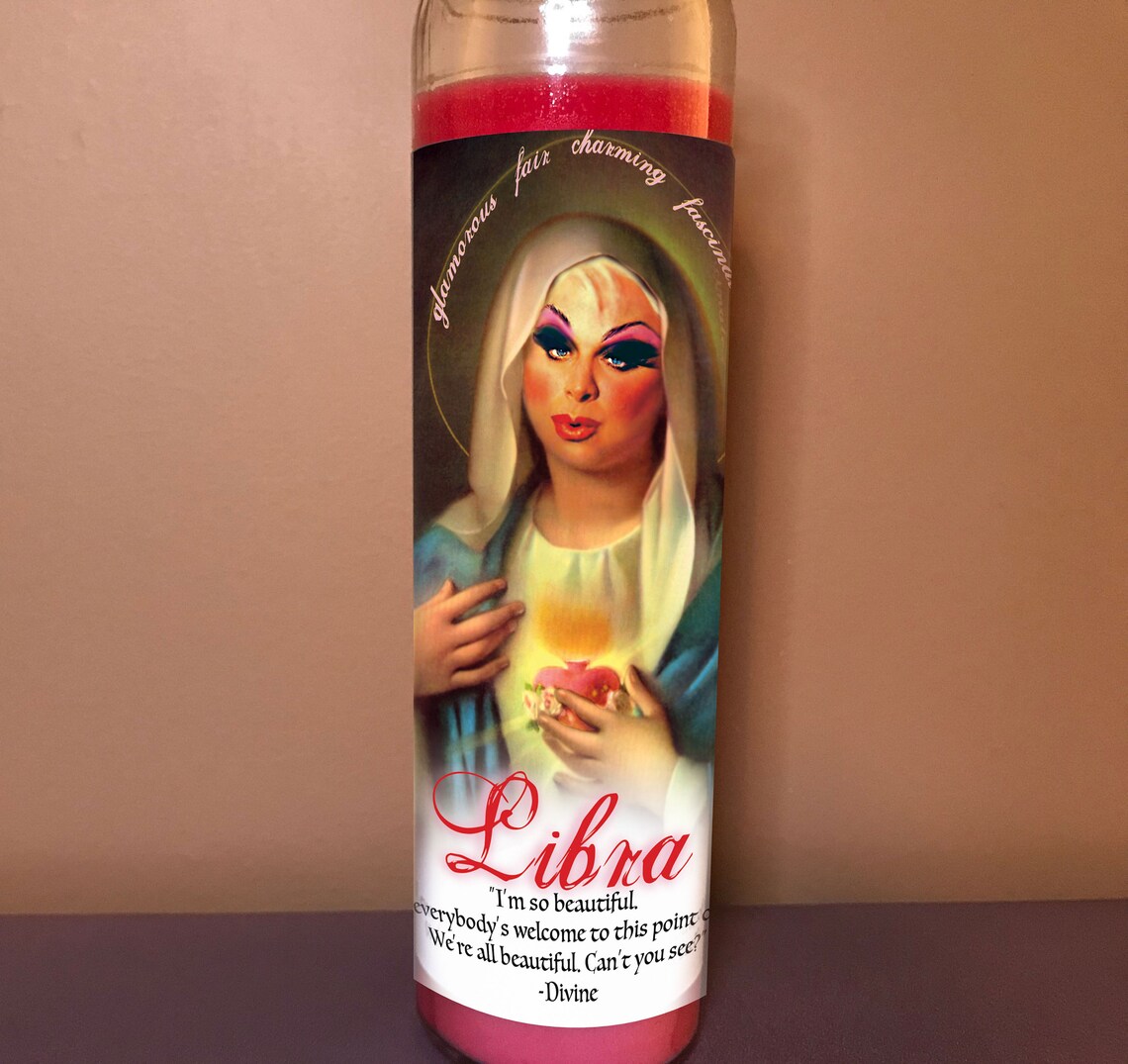 LIBRA: Divine Guardian Angel Prayer Candle | Etsy
