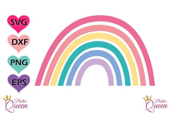 Plotterdatei Regenbogen SVG DXF PNG | Etsy