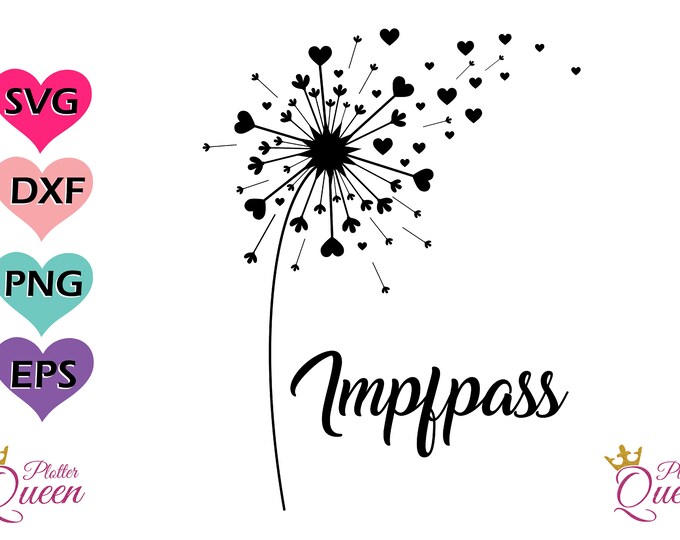 Plotterdatei Impfpass Pusteblume SVG DXF PNG - Etsy.de