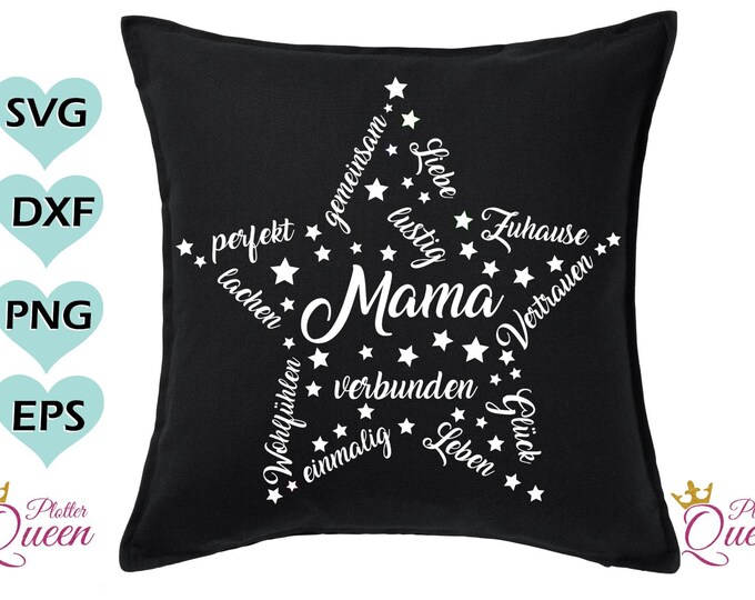 Plotter File "stern Mama" SVG / Dxf Pdf Silhouette | Svg Clipart - Etsy ...