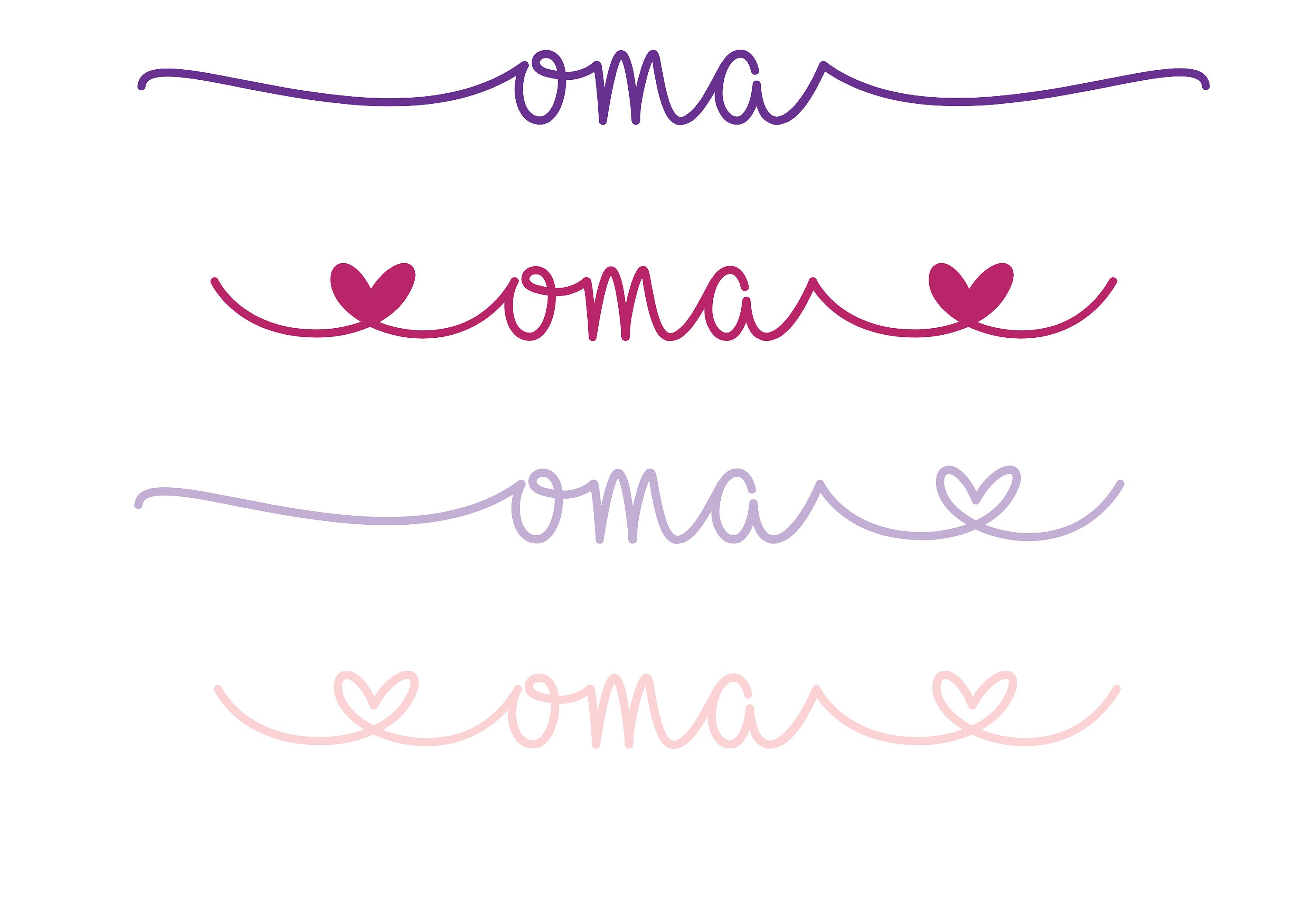 Muttertag Oma Plotterdatei Oma Herz SVG / Dxf Pdf - Etsy.de