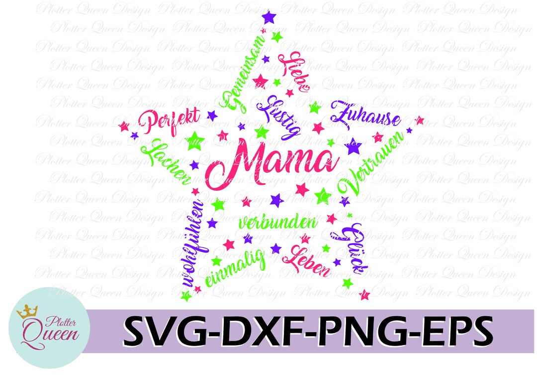 Plotter File star Mom SVG / Dxf Pdf Silhouette Svg Clipart - Etsy