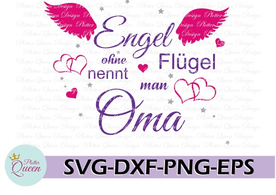 Plotter File angel Without Wings Called Grandma | Etsy