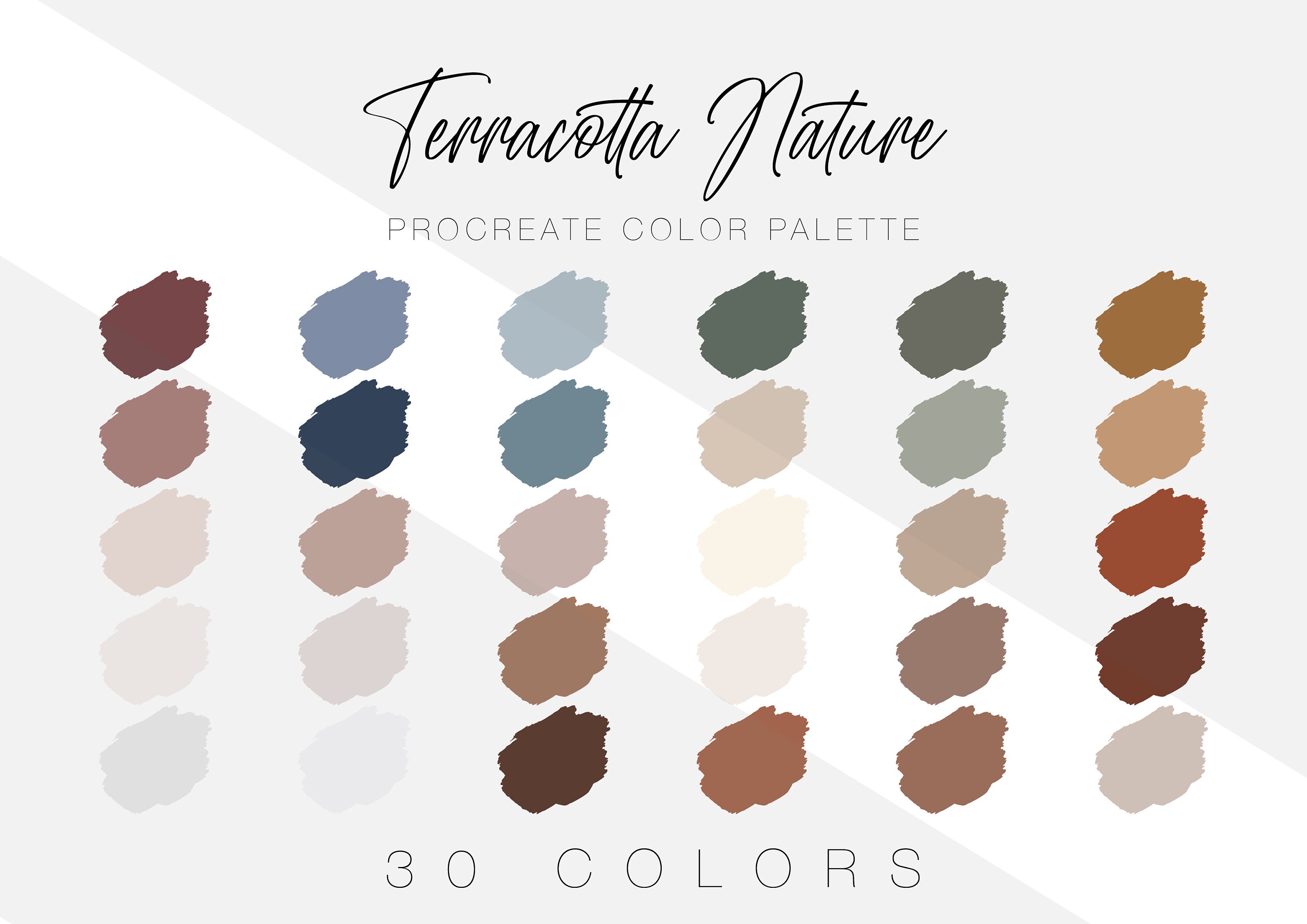 Terracotta Nature Color Palette, Procreate, Swatches, Ipad, Greenery - Etsy