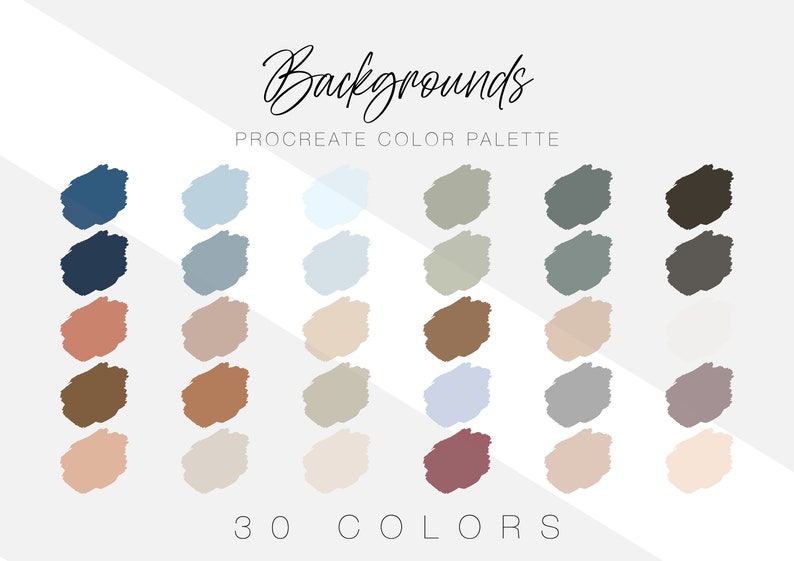 Backgrounds Color Palette, Procreate, Swatches, Ipad, Greenery - Etsy