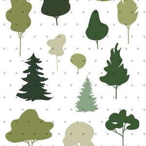 PLANTS and TREES Color Palette, Procreate, Swatches, Ipad, Greenery - Etsy