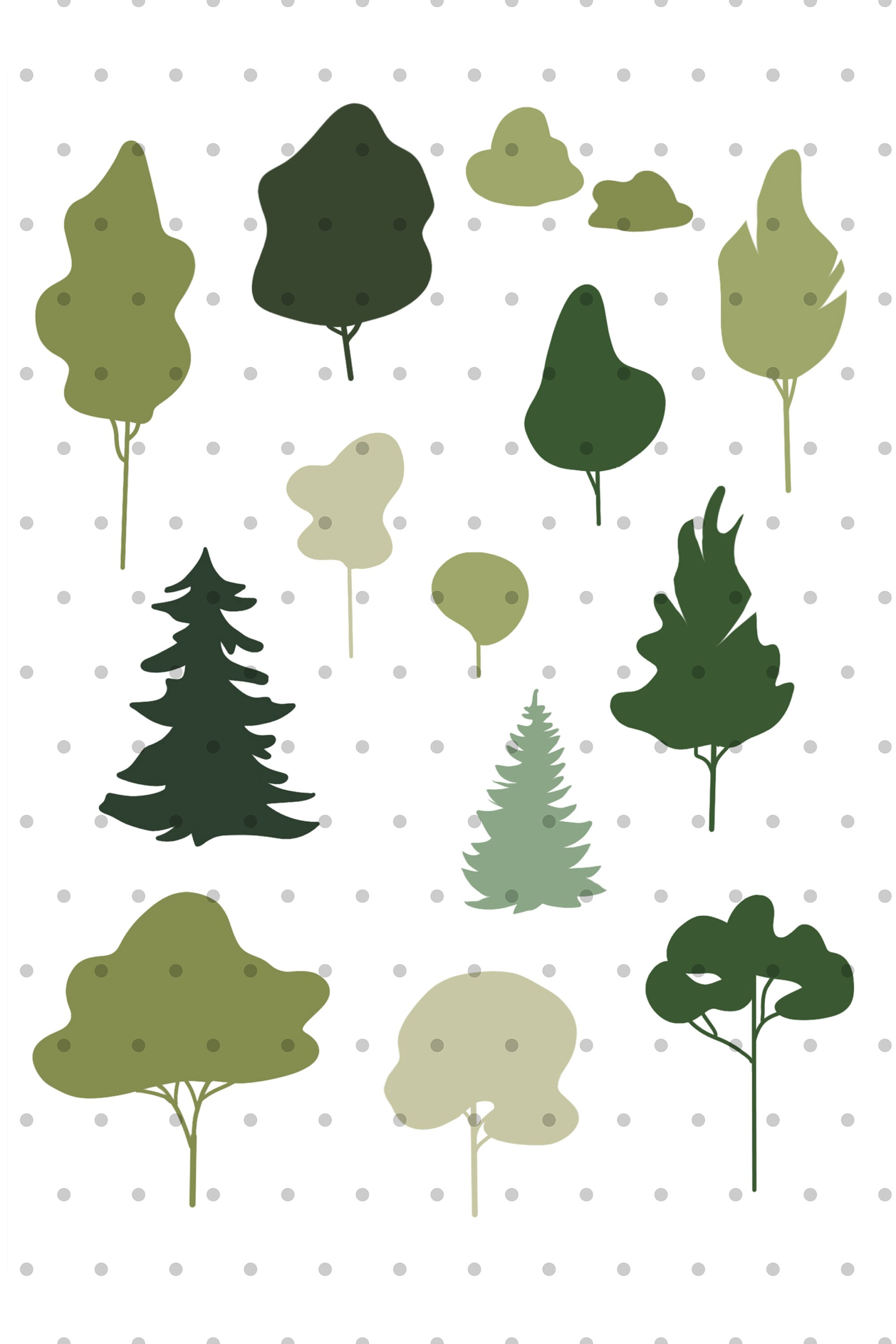 PLANTS and TREES Color Palette, Procreate, Swatches, Ipad, Greenery - Etsy