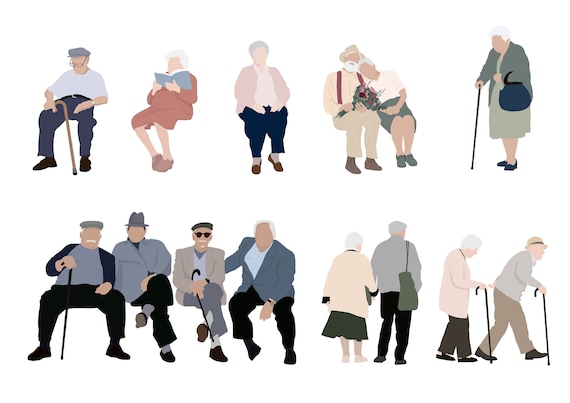 Clipart Helping Elderly People