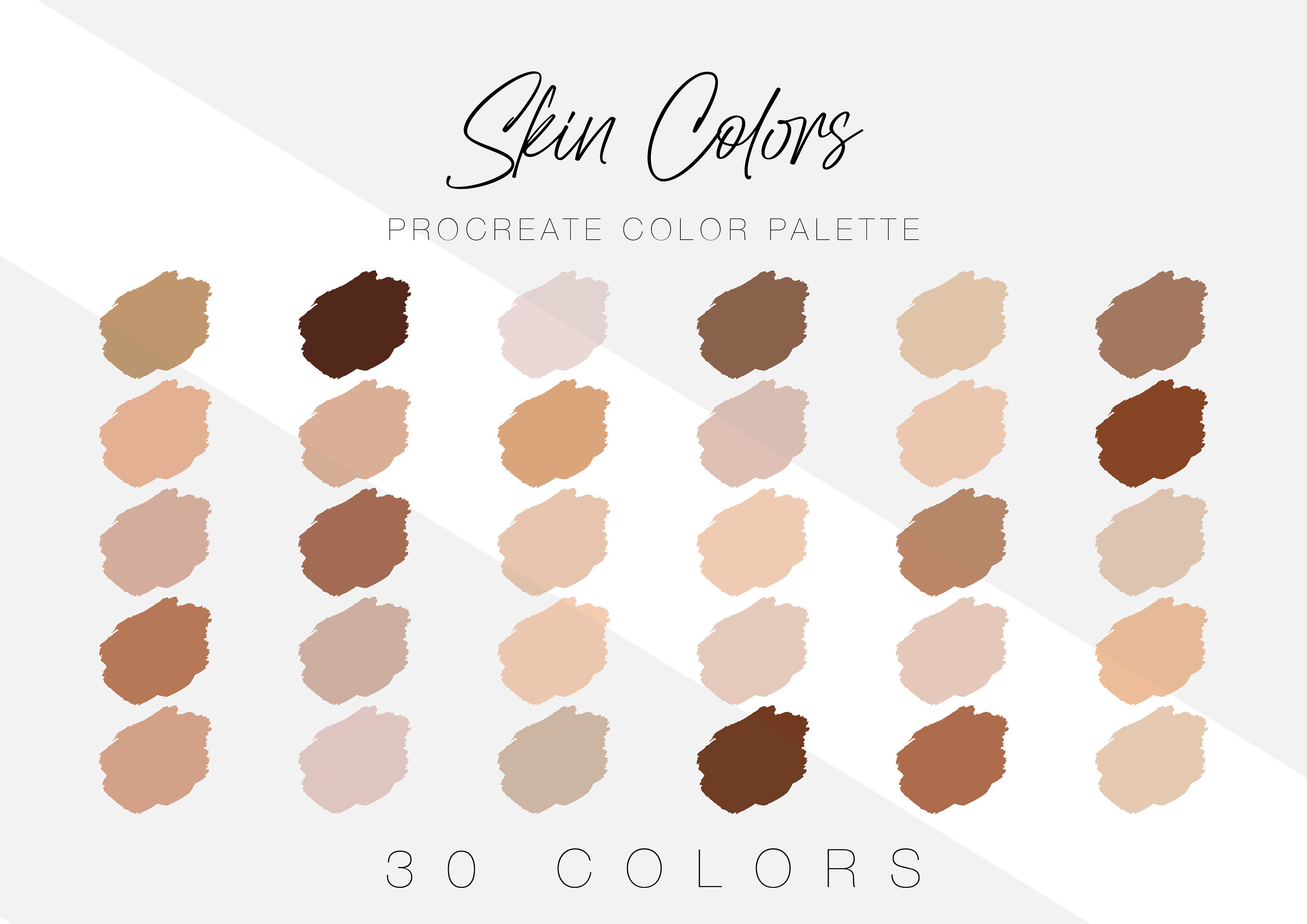 SKIN Color Palette, Procreate, Swatches, Ipad, Greenery - Etsy Norway