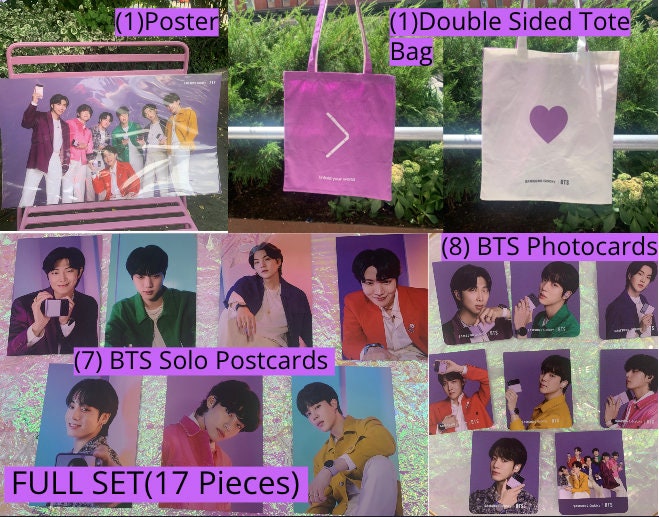 Official Samsung Unpacked X BTS Pop-up photocard, Postcard, & Tote Bag ...
