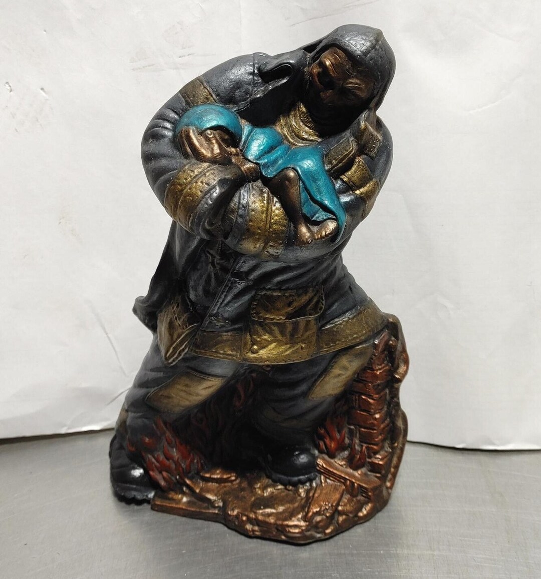 Willian Wallace Jr Fireman Fire Fighter Carrying A Baby to Safety ...