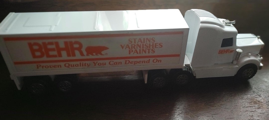 BEHR Paint Semi Truck 18-wheeler Tractor Trailer Buddy L 21 Makes ...