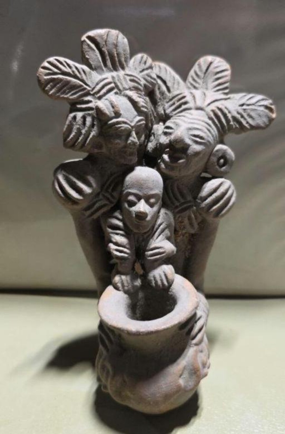 Mayan/aztec Mexican Terra Cotta Statue of Family 6.25" Tall - Etsy
