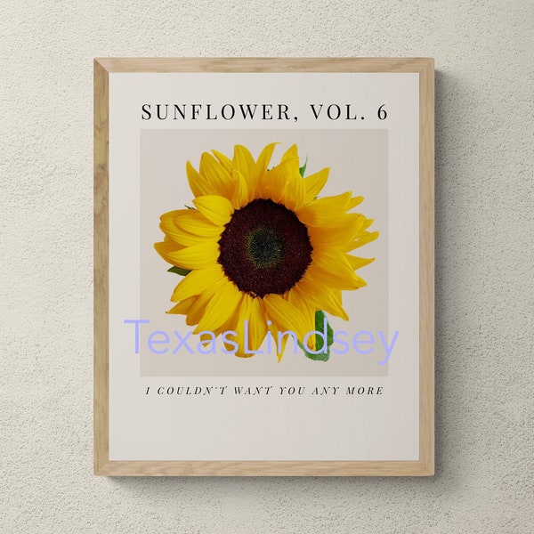 Sunflower Vol. 6 Harry Styles - Etsy