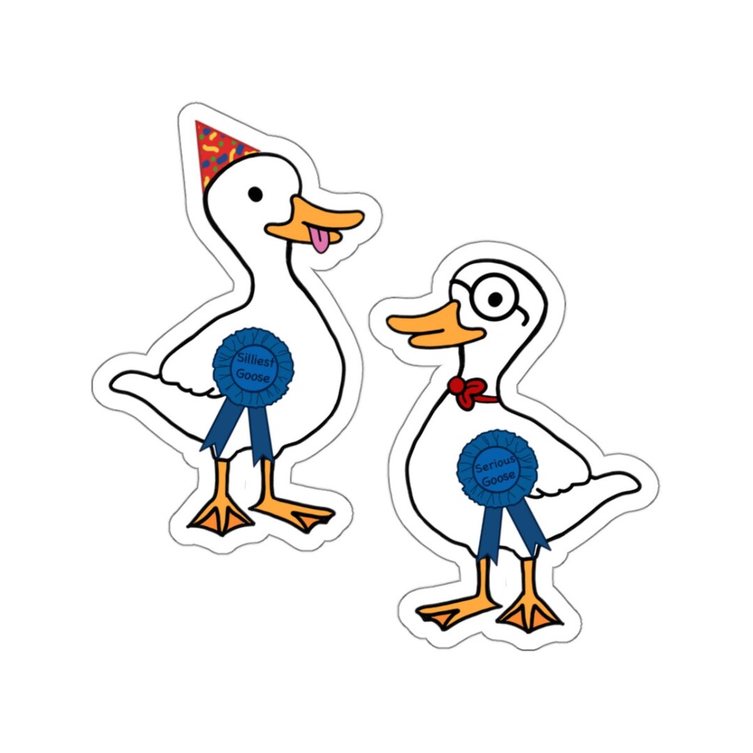 Silly Goose Sticker Set: Whimsical Laughter for Every Surface - Etsy