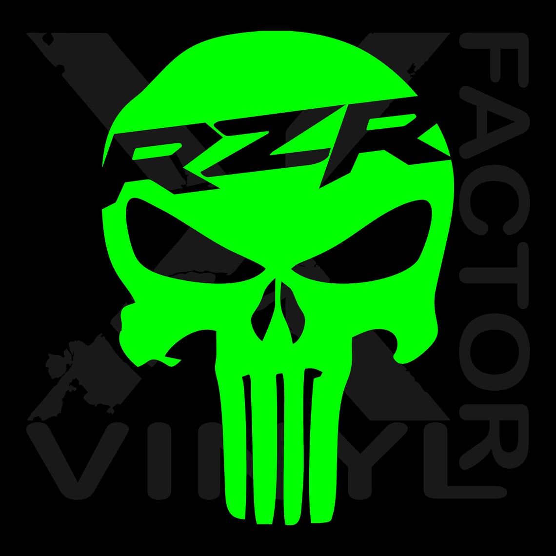 Polaris RZR Punisher Skull Dicut Vinyl Decal 3 SIZES 14 COLORS | Etsy