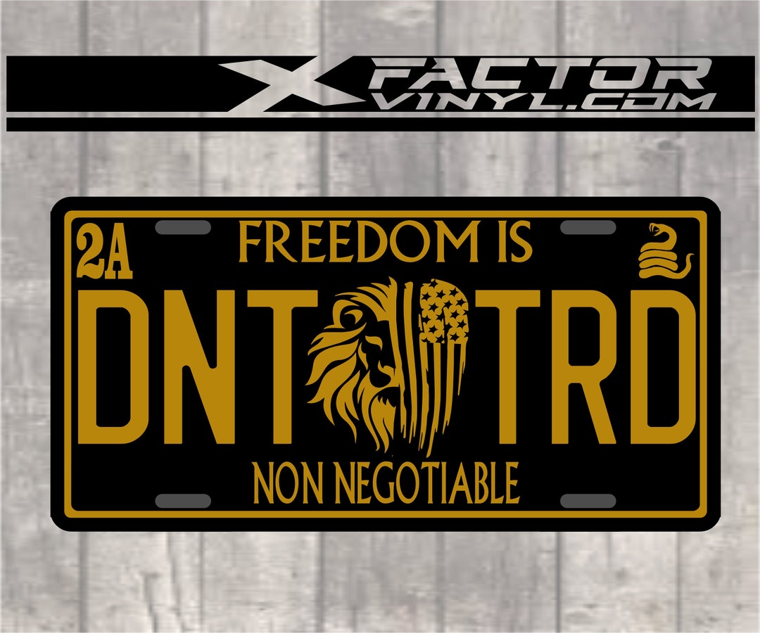 Don't Tread on Me 2nd Amendment Customizable License Plate - Etsy