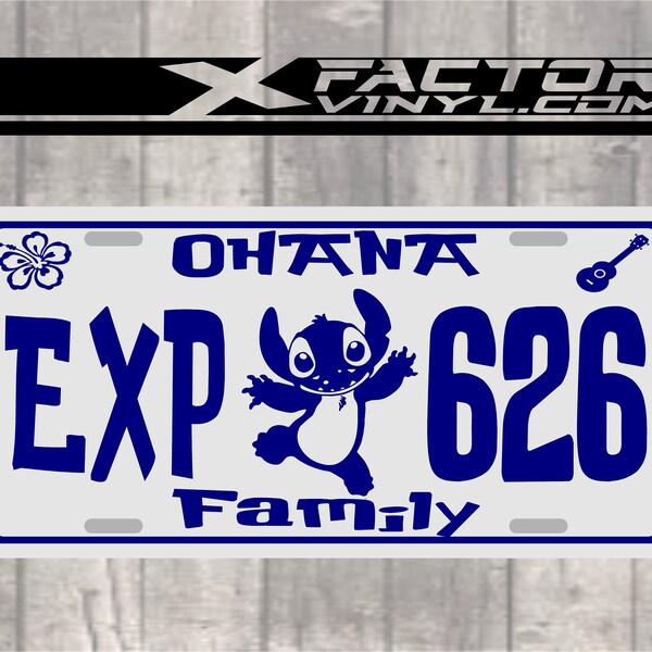 License Plate Frame Lilo & Stitch - Etsy