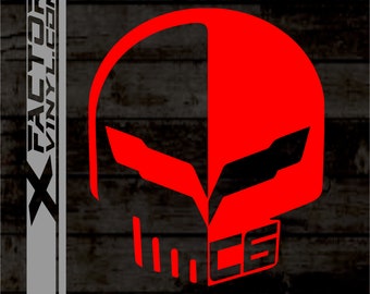 Corvette Jake Skull - Etsy