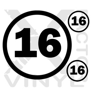 Custom Car Number Dicut Vinyl Decals 8 Inch Diameter With 2 X - Etsy