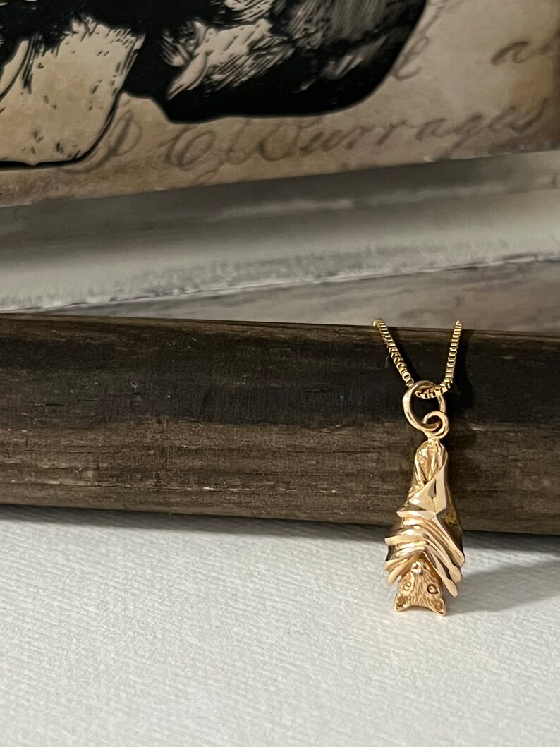 Gold Filled Bat Necklace Silver Bat Necklace Flying Bat - Etsy
