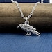 Sterling Silver Raven Necklace Tiny Raven, Messenger Bird, Raven ...