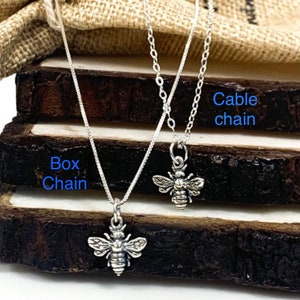 Dainty Bee Necklace - Tiny Silver, Rose or Gold Bee Jewelry, Sparkling ...