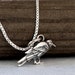 Sterling Silver Raven Necklace - Tiny Raven, Messenger Bird, Raven ...
