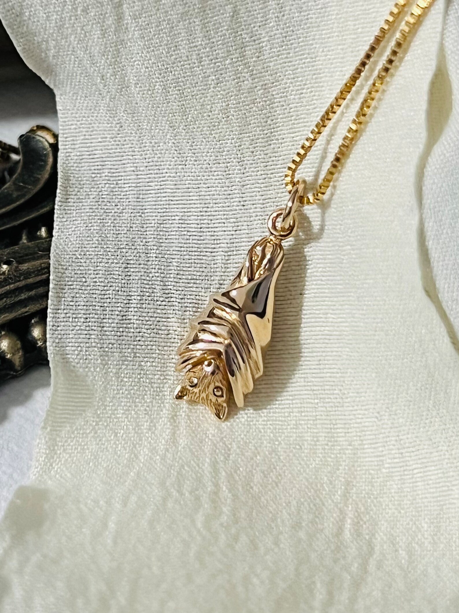 Gold Filled Bat Necklace Silver Bat Necklace Flying Bat - Etsy