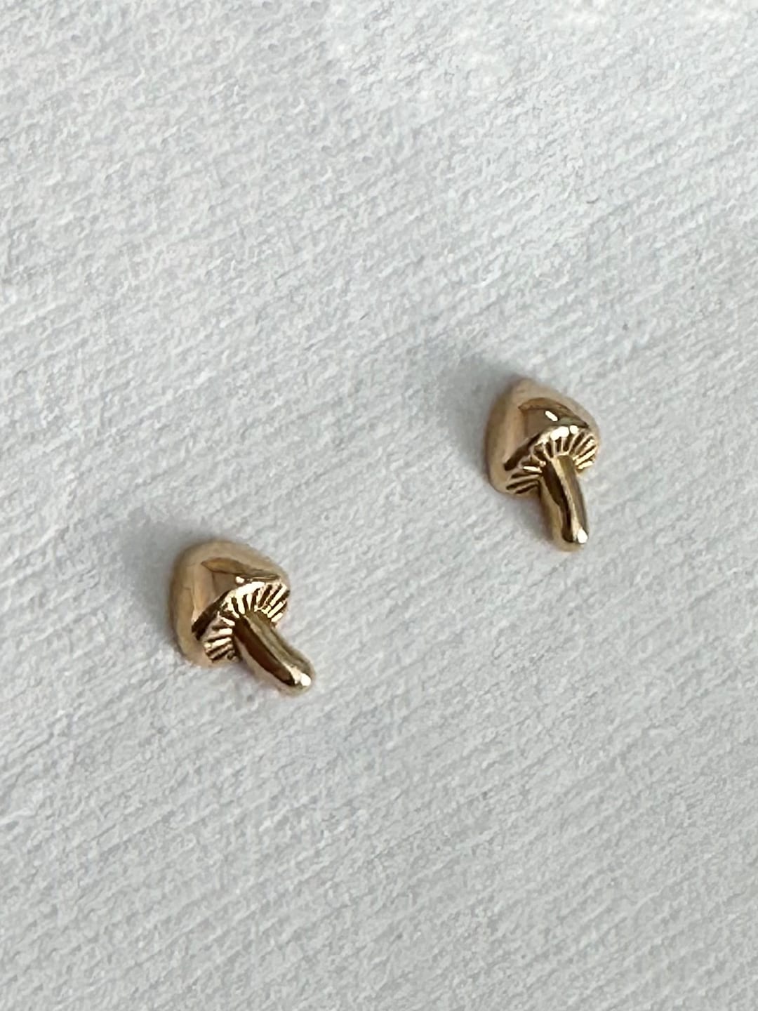 Tiny Silver Mushroom Earrings - Silver or Gold Mushrooms, Mushroom ...