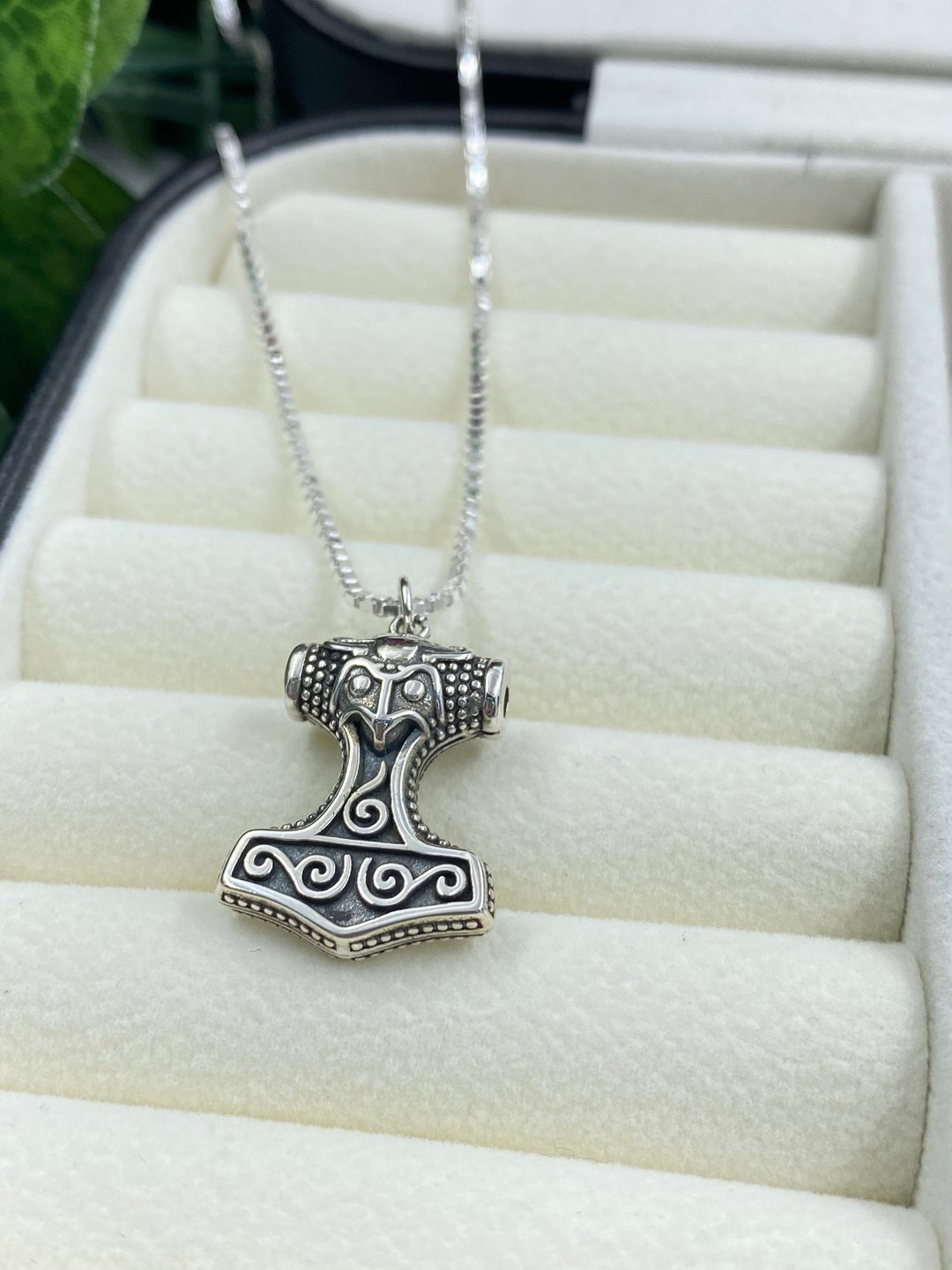 Large Thor Necklace - Double Sided Thor Hammer, Silver Thor Jewelry ...