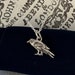 Sterling Silver Raven Necklace - Tiny Raven, Messenger Bird, Raven ...