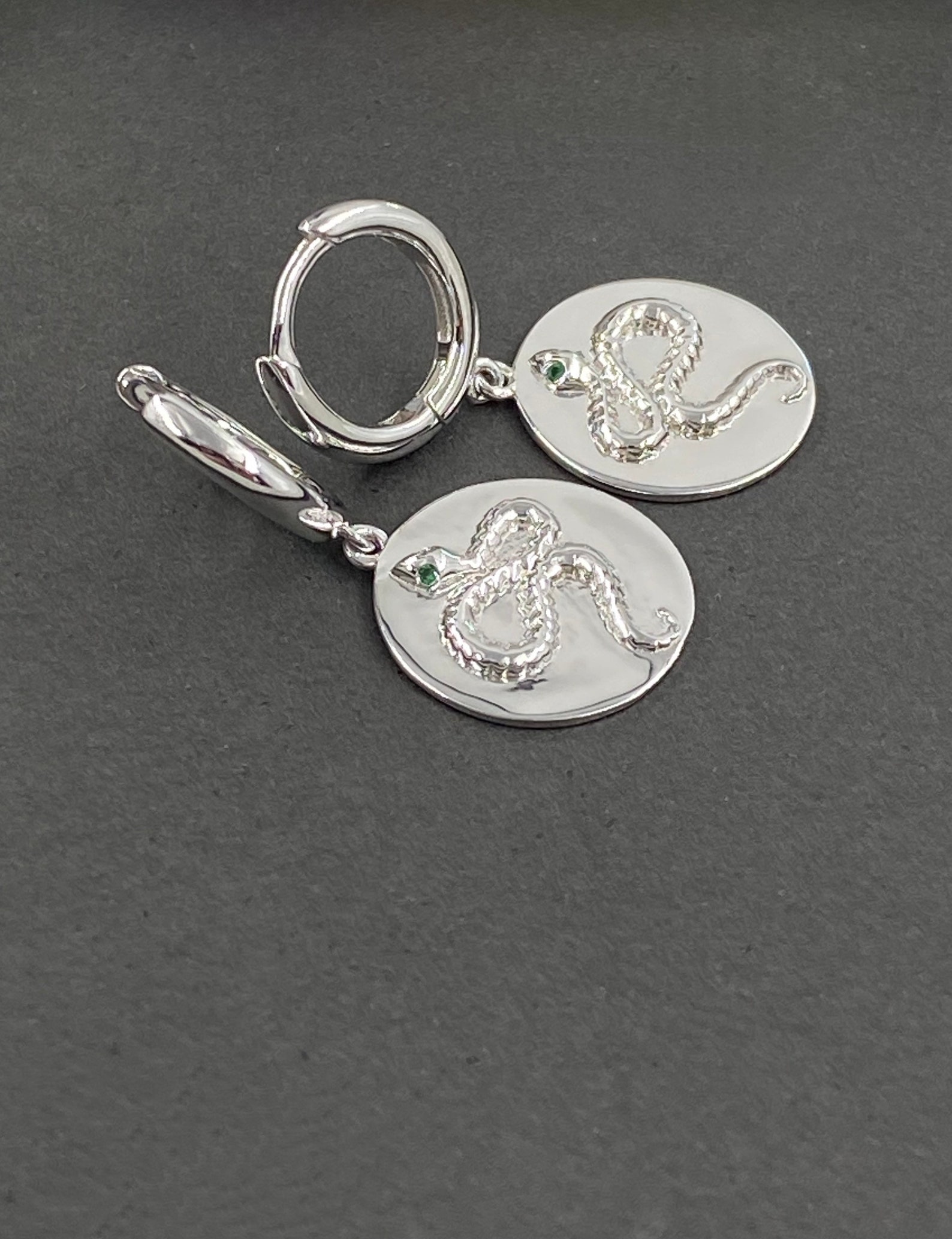 Snake Earrings Gold Snake Huggie Earrings Sterling Silver - Etsy