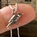 Sterling Silver Raven Necklace - Tiny Raven, Messenger Bird, Raven ...