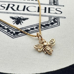 Dainty Bee Necklace - Tiny Silver, Rose or Gold Bee Jewelry, Sparkling ...