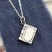 Silver Book Necklace. 3D Book Pendant, Teachers Gift, Graduation Gift ...