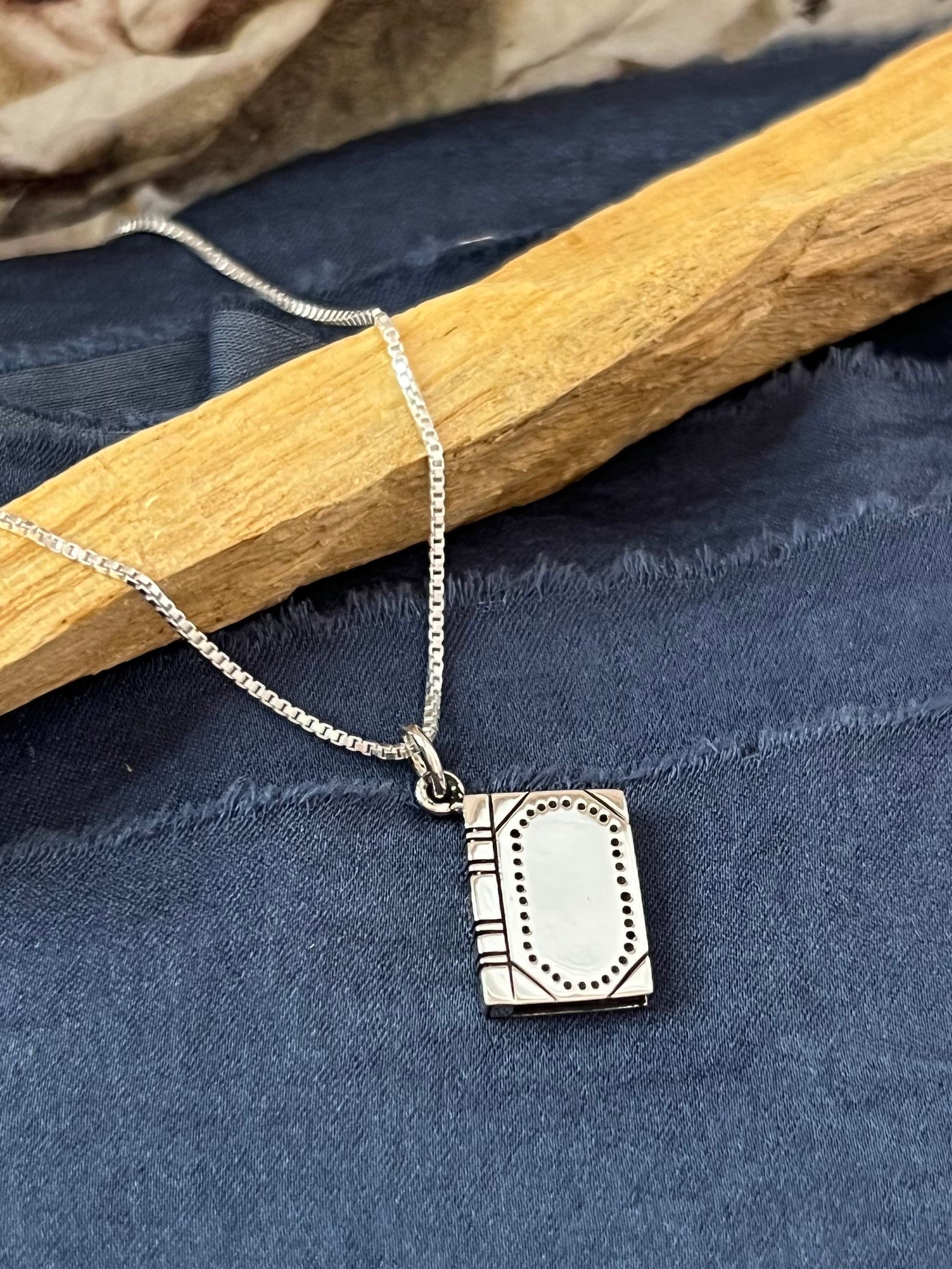Silver Book Necklace. 3D Book Pendant, Teachers Gift, Graduation Gift ...